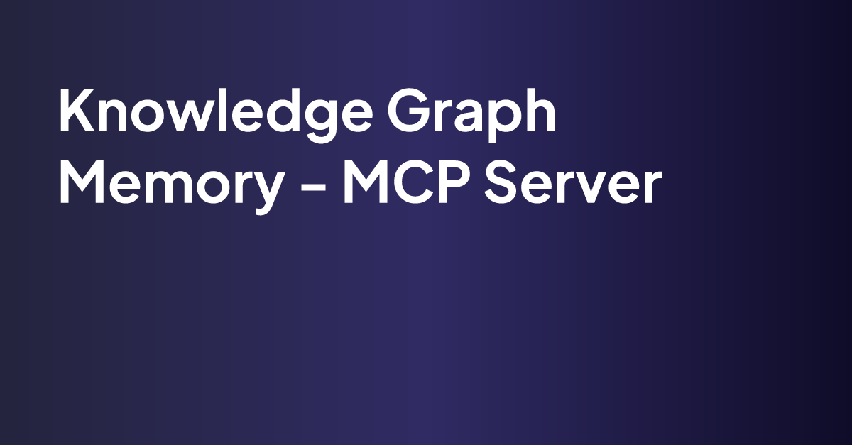 Knowledge Graph Memory Mcp Server